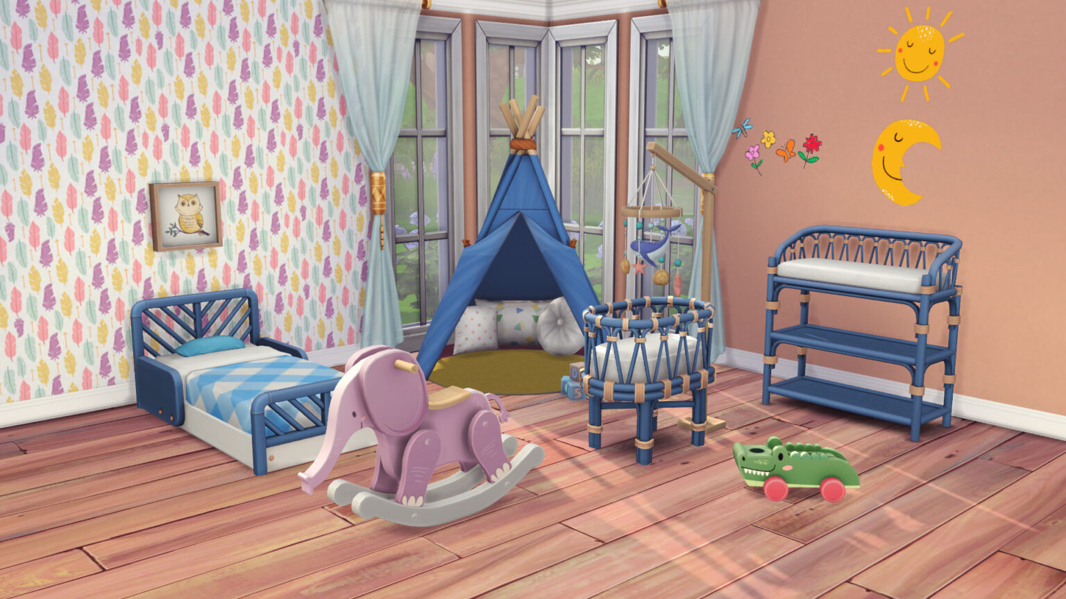 Die Sims 4 CC Vorstellung: Boho Baby Bedroom - SimTimes